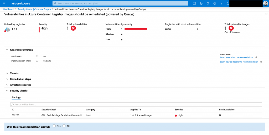 Connecting Azure Container Registry with Azure Security Center – Daniel ...