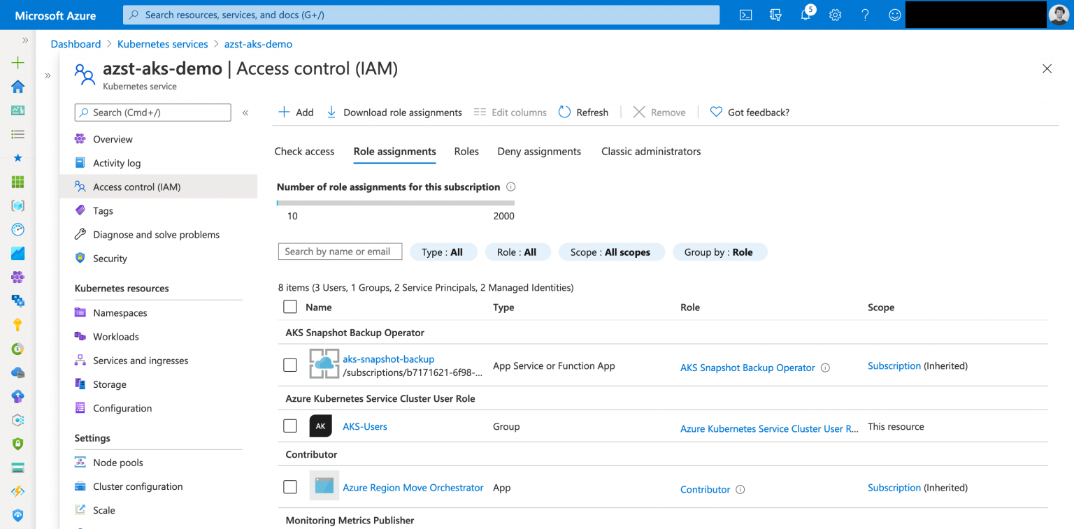 Azure Kubernetes Service Azure Rbac For Kubernetes Authorization Daniels Tech Blog