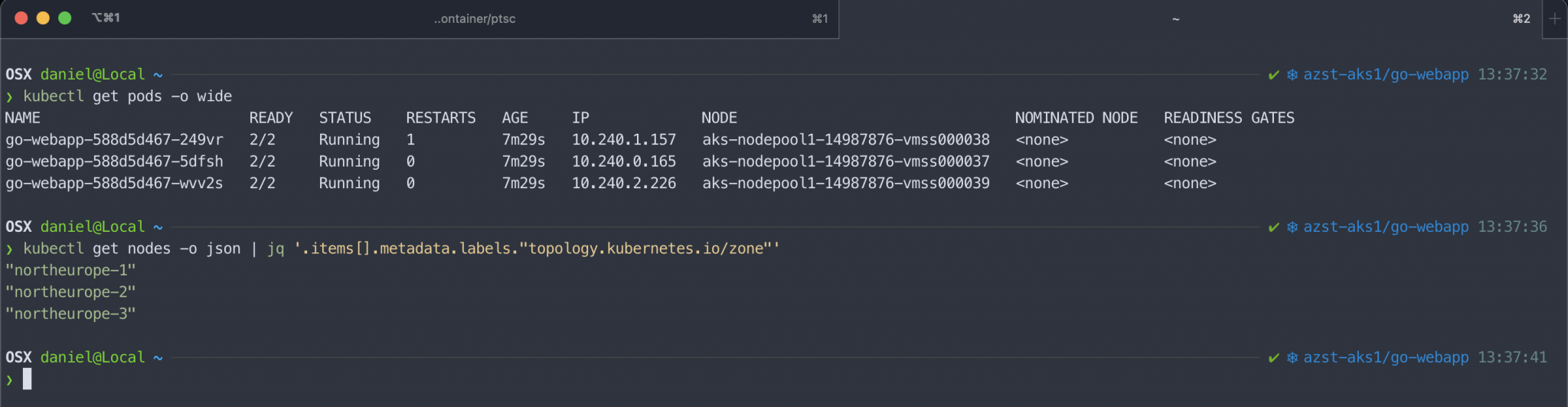 Distribute your application across different availability zones in AKS ...