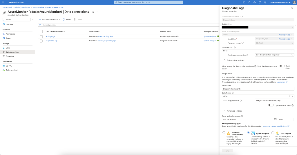 Ingesting Azure Diagnostic Logs into Azure Data Explorer – Daniel's ...