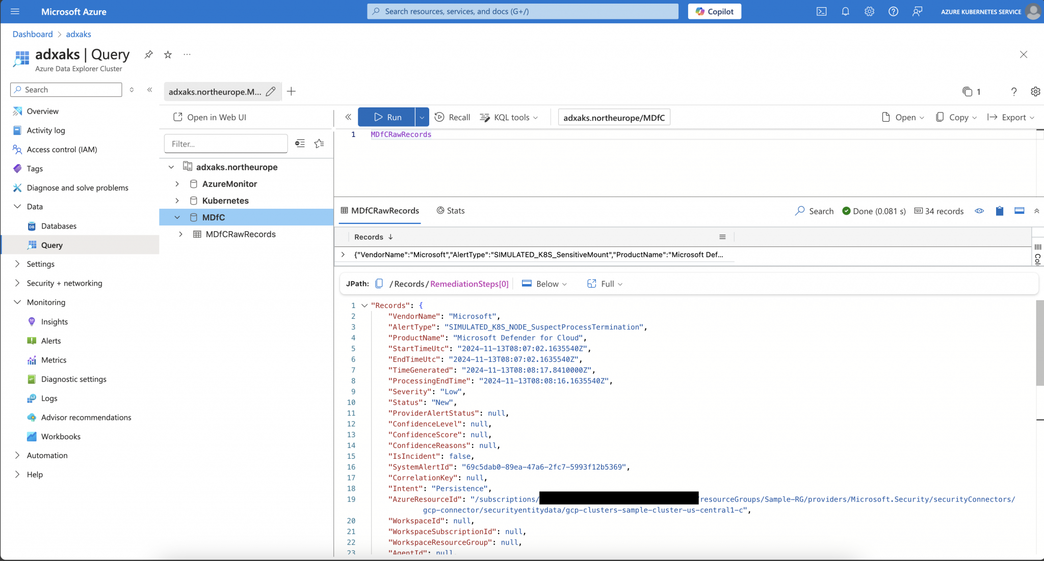 Designing the Azure Data Explorer table structure for Azure Diagnostic ...