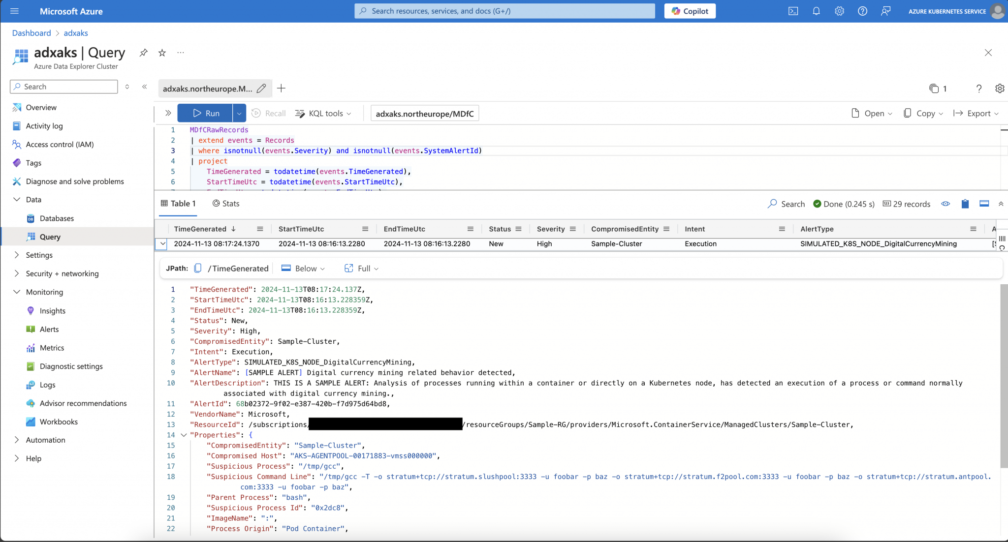 Designing the Azure Data Explorer table structure for Azure Diagnostic ...